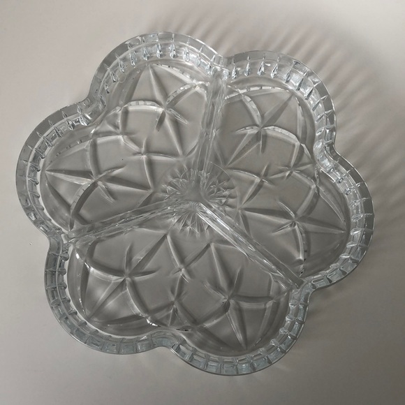 Dining | Crystal 3 Space Serving Platter | Poshmark